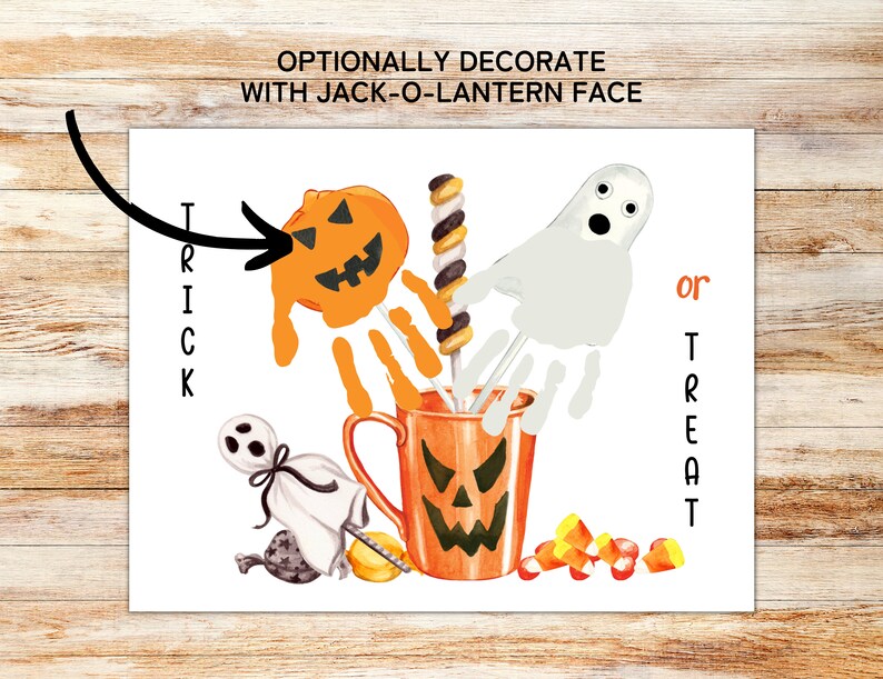 Halloween Handprint Art Bundle, Fall Handprint, Halloween Pumpkin Craft ...
