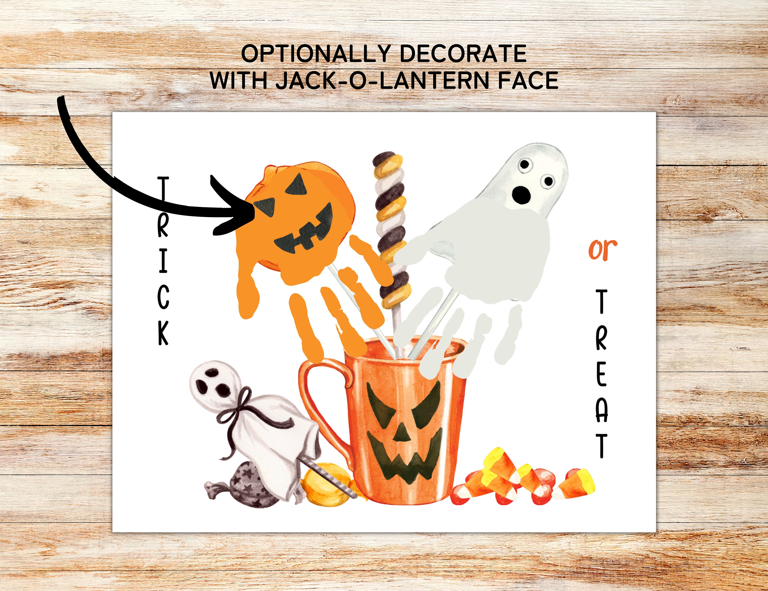 Halloween Handprint Art Bundle, Fall Handprint, Halloween Pumpkin Craft ...