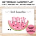 Summer Handprint Art, Watermelon Handprint Art, Printable Summer ...