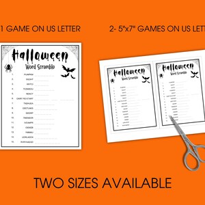 Halloween Word Scramble Game, Printable Halloween Game for Kids and ...
