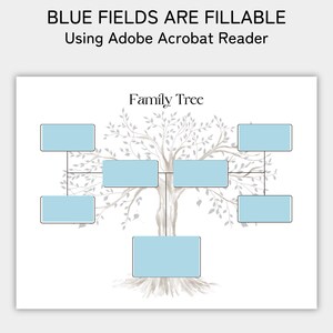 Family Tree Template 3 Generation, Family Tree Chart, Printable for ...