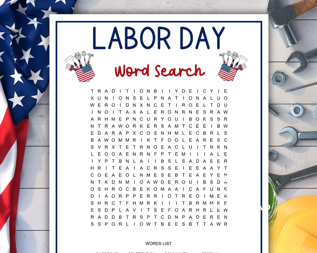 Patriotic Word Scramble for Labor Day Fun, Perfect for Bbqs & Classroom ...