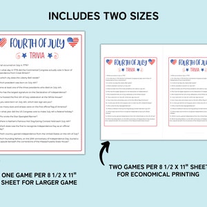 Patriotic Icebreaker: Printable 4th of July Trivia Game, Patriotic ...