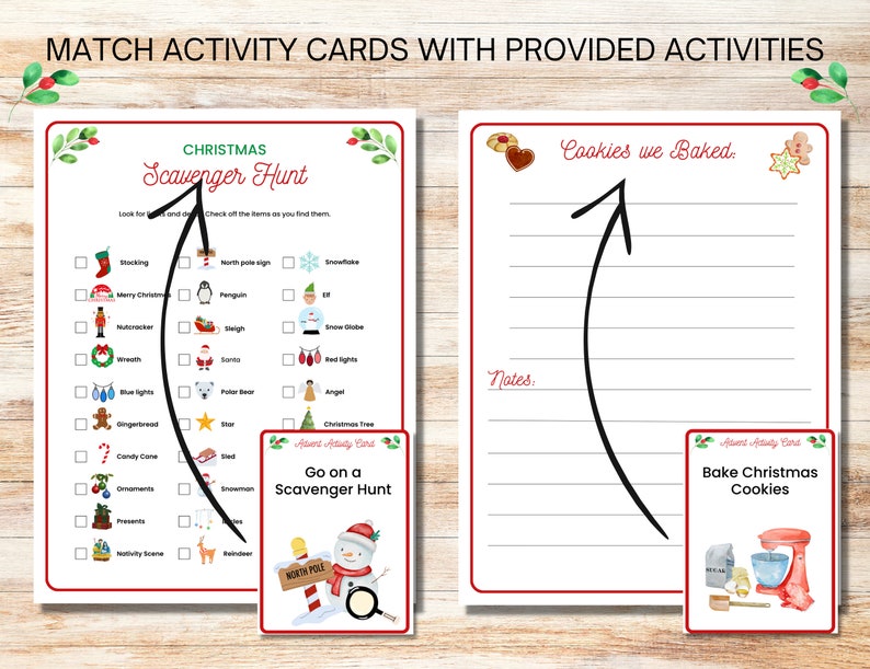 Advent Activity Cards and Kit, Kids Advent Calendar, Christmas Activity ...