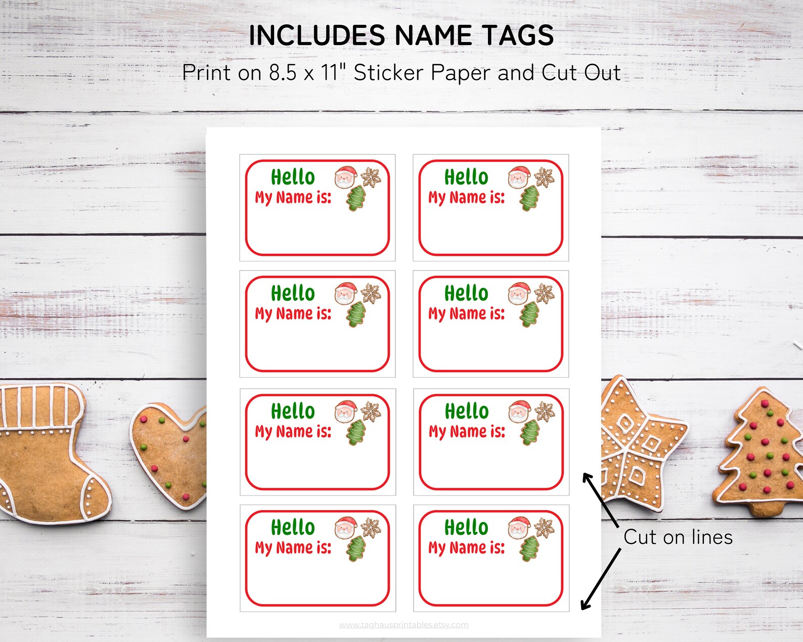 What's Your Christmas Cookie Name Game and Christmas Name Tags ...