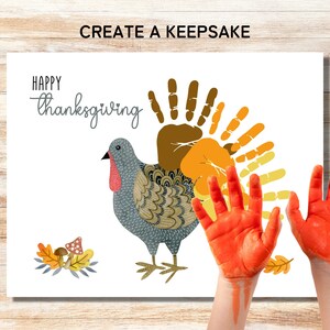 Thanksgiving Handprint Art, Fall Handprint, Turkey Handprint Craft ...