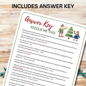 Christmas Riddle Me This, Christmas Party Game, Christmas Trivia Game ...