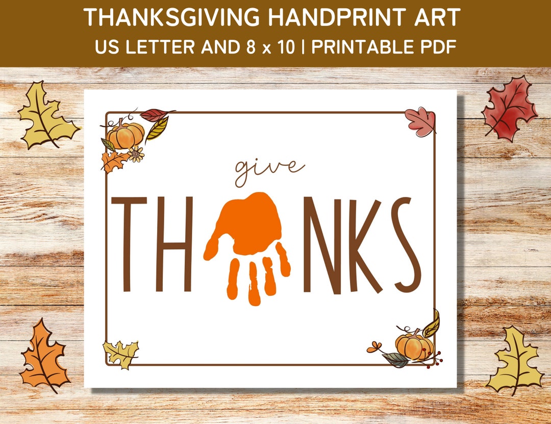 Thanksgiving Handprint Art, Fall Handprint Craft, Toddler Handprint ...