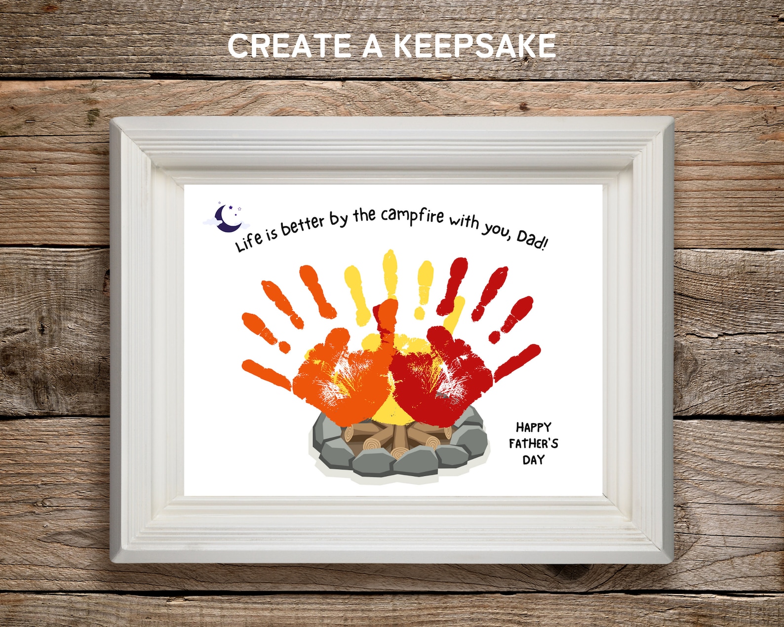 Father's Day Handprint Art Printable Handprint Craft - Etsy
