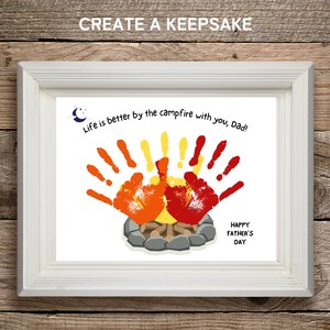 Father's Day Handprint Art, Printable Handprint Craft, Handprint ...