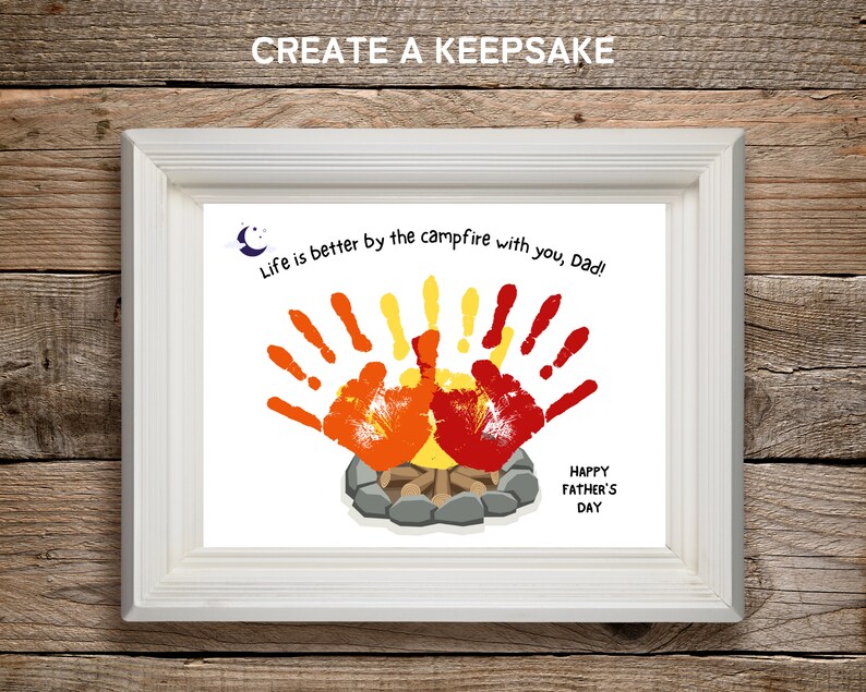 Father's Day Handprint Art Printable Handprint Craft - Etsy