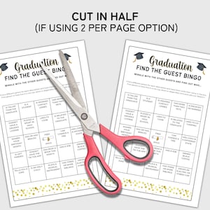 Graduation Find the Guest Bingo Game for Graduation Party, Mix and ...