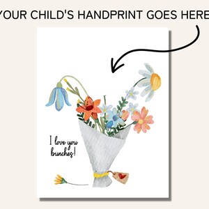Printable Flower Handprint Art, Mother's Day Handprint Craft Gift for ...