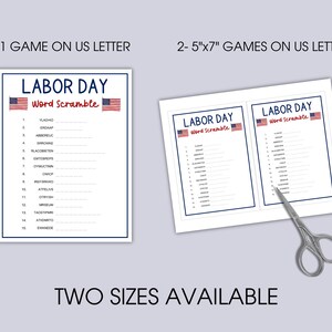Labor Day Word Scramble Game, Patriotic Games, Labor Day Activities ...
