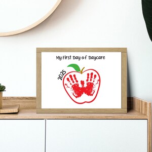 First Day of Daycare Handprint Art, First Day of School, Handprint ...