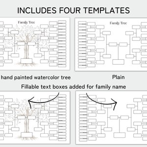 Family Tree Template 6 Generation, Family Tree Chart, Printable for ...