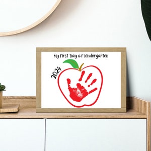 First Day of Kindergarten Handprint Art, First Day of School, Handprint ...