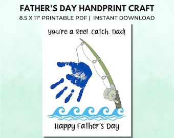 Grandpa Father's Day Handprint Craft Handprint Art - Etsy