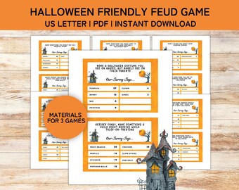 Halloween Friendly Feud Game Family Feud Quiz Halloween - Etsy