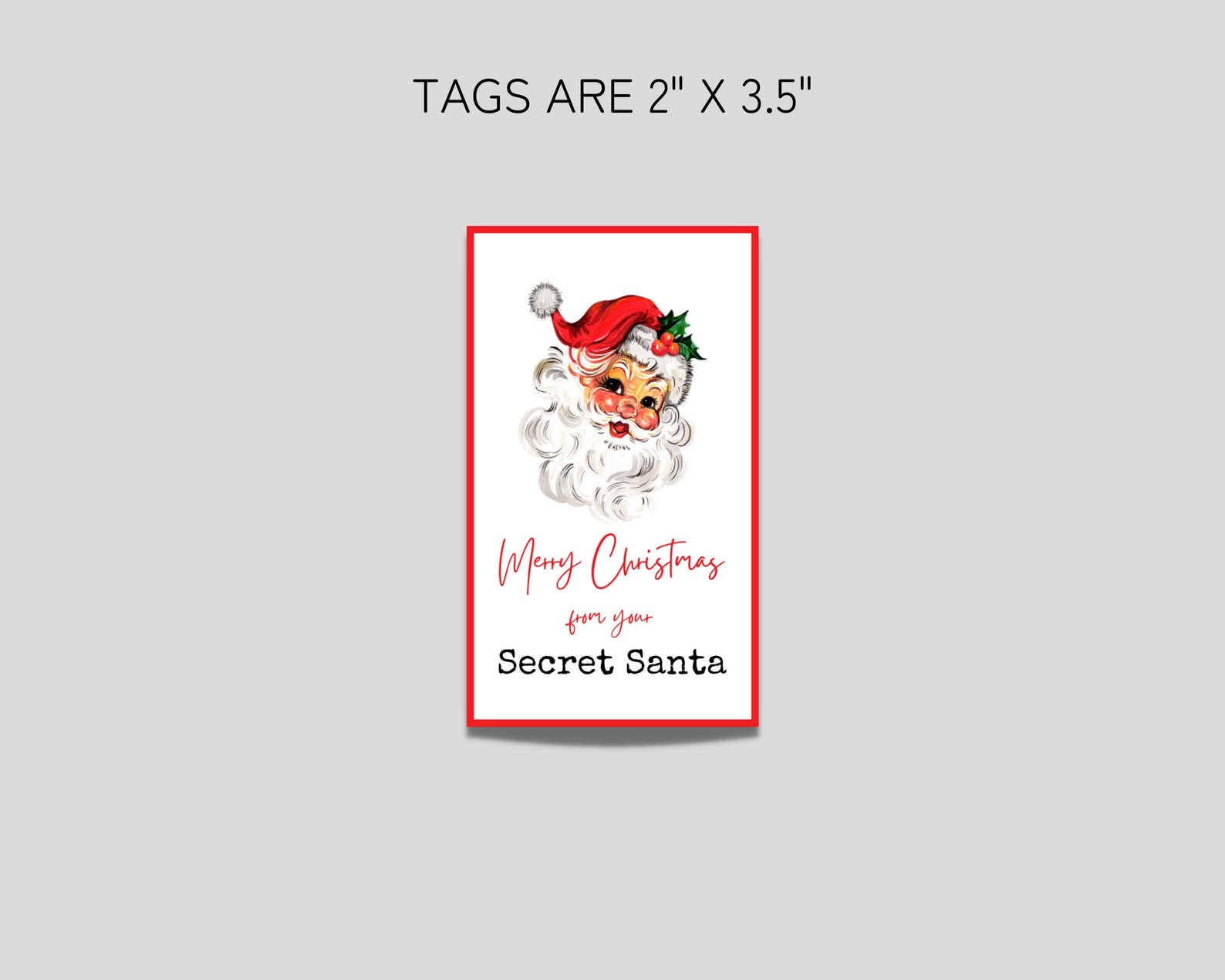 Secret Santa Gift Tags, Printable Secret Santa Gift Exchange, From ...