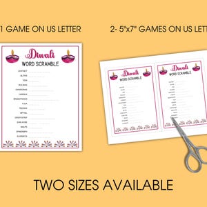 Diwali Word Scramble Game, Diwali Party, Festival of Lights, Printable ...