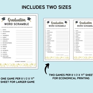 Graduation Word Scramble Game, Graduation 2023, Graduation Printable ...