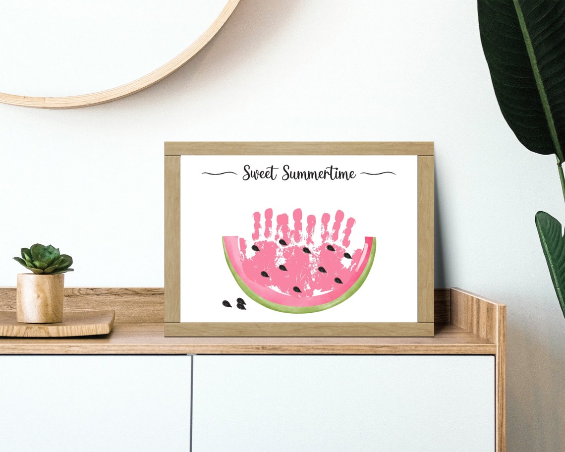 Summer Handprint Art Watermelon Handprint Art Printable - Etsy