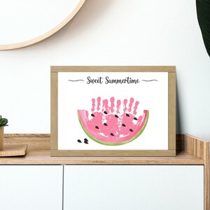 Summer Handprint Art, Watermelon Handprint Art, Printable Summer ...