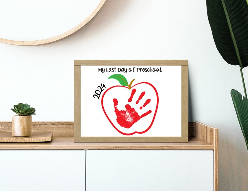 Last Day of Preschool Handprint Art, Last Day of School, Handprint ...