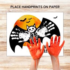 Halloween Handprint Art, Fall Handprint Craft, Toddler Handprint Art ...