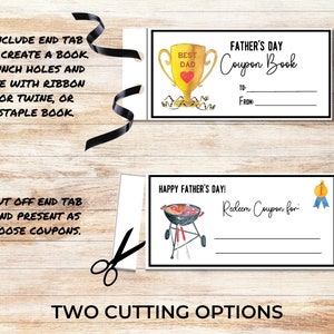 Father's Day Coupon Book, Father's Day Coupons, Dad Coupon Book, Gift ...
