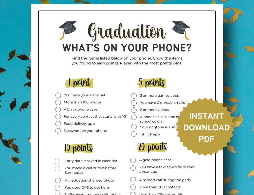 Graduation What's on Your Phone Game, Graduation 2023, Graduation ...