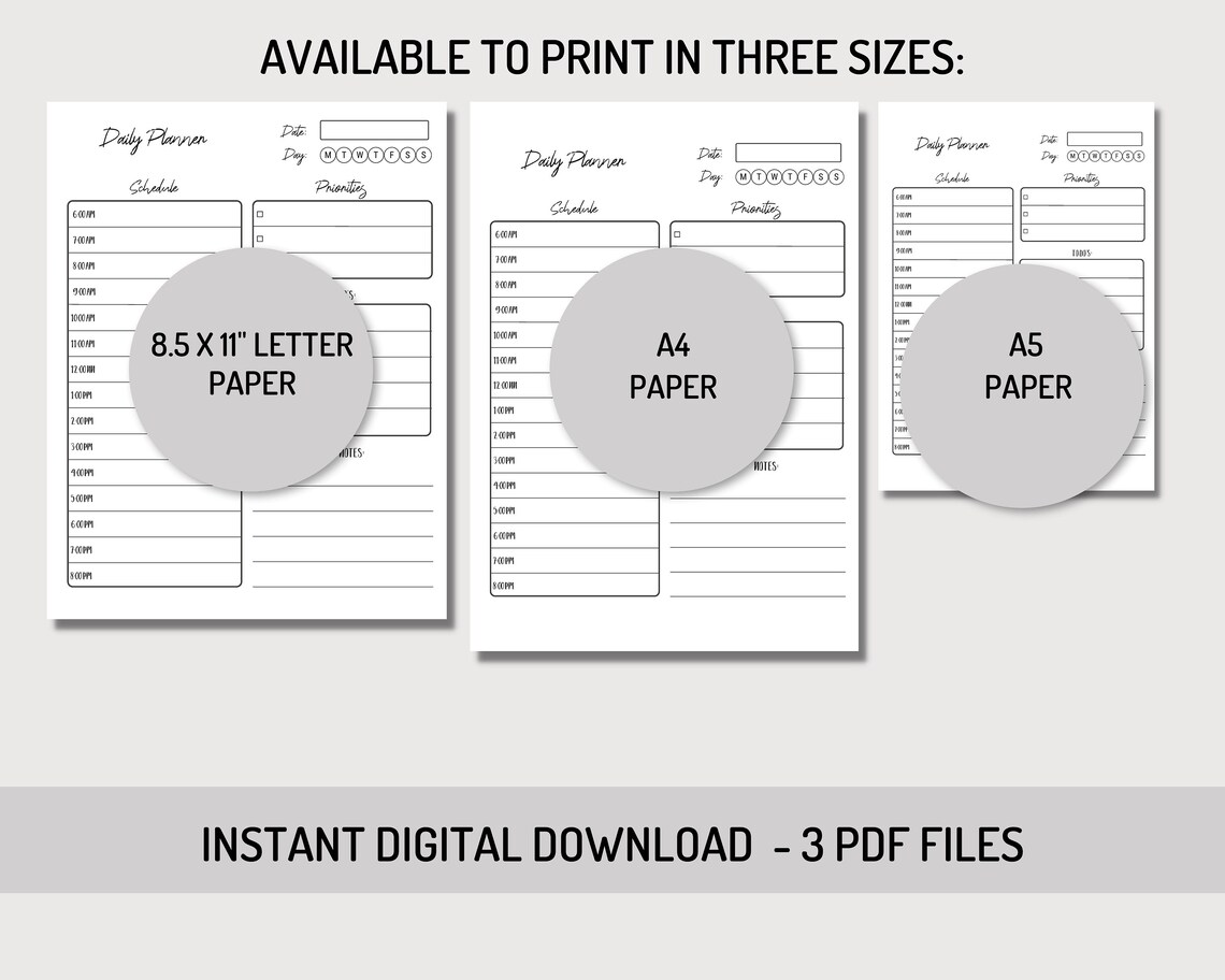 Daily Planner and AM/PM Journal Printable Daily to Do List | Etsy