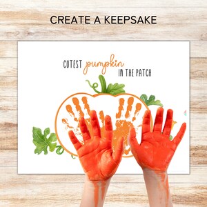 Halloween Handprint Art Bundle, Fall Handprint, Halloween Pumpkin Craft ...