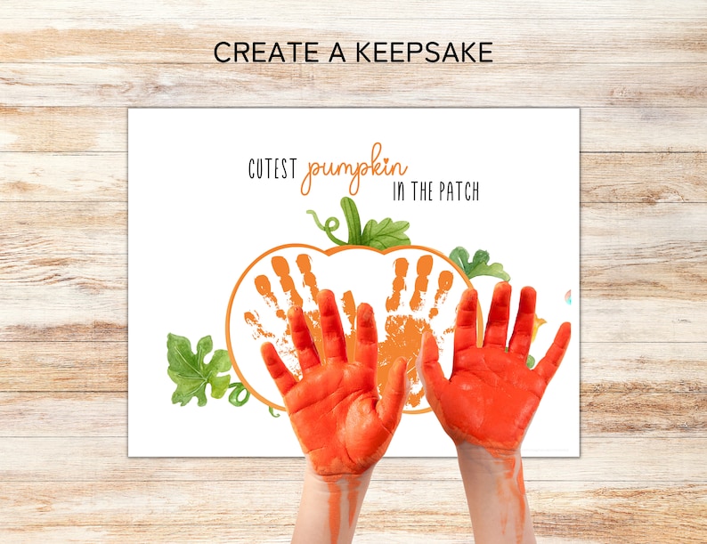 Halloween Handprint Art Bundle, Fall Handprint, Halloween Pumpkin Craft ...