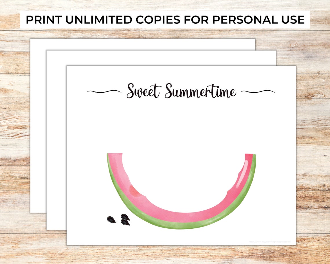 Summer Handprint Art Watermelon Handprint Art Printable - Etsy