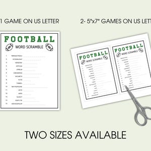 Football Word Scramble Game, Football Theme Party Games, Birthday Party ...