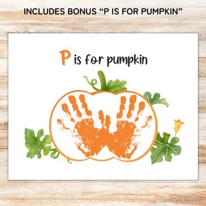 Pumpkin Handprint Art, Fall Handprint Craft, Halloween Pumpkin ...