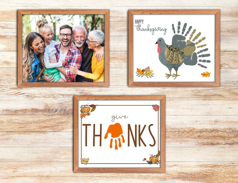Thanksgiving Handprint and Footprint Art Bundle, Fall Handprint, Turkey ...