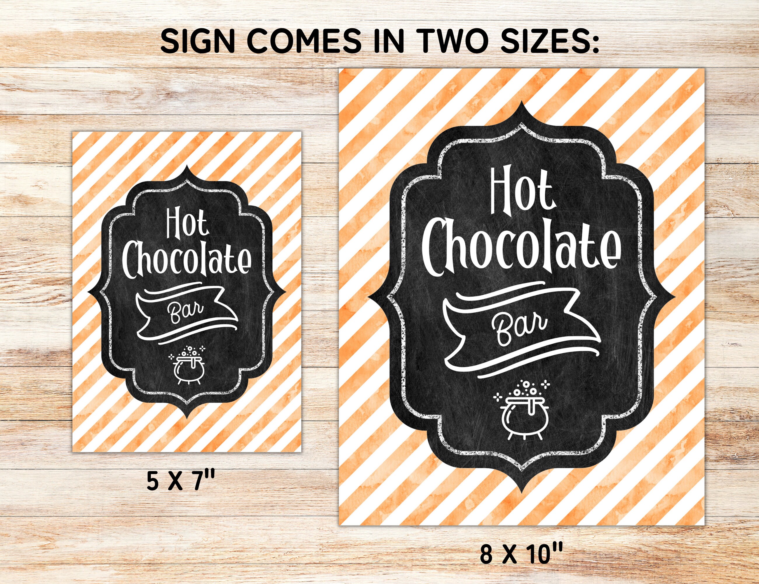 Halloween Hot Chocolate Bar Sign and Labels for Hot Cocoa Bar ...