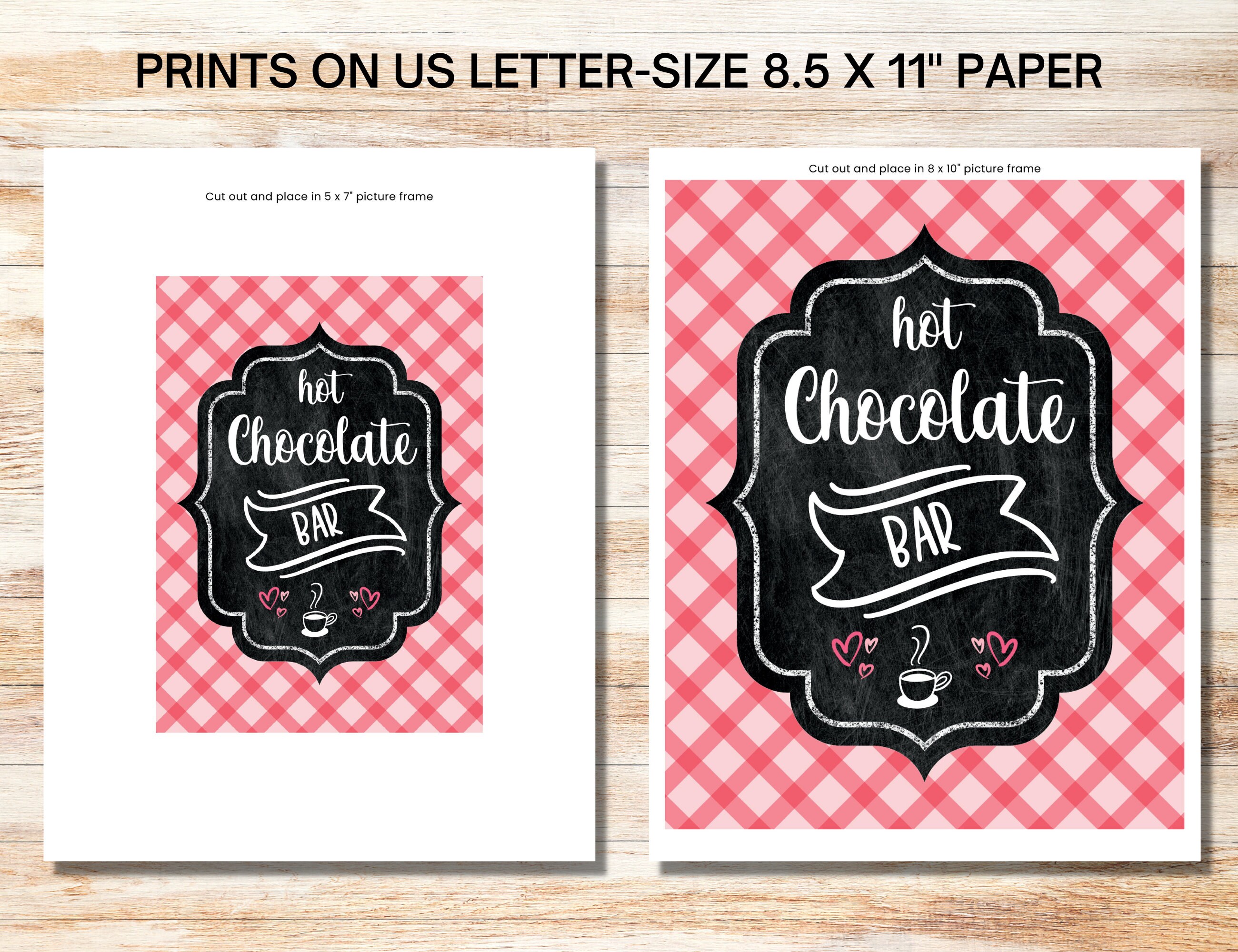 Valentine Hot Chocolate Bar Sign and Labels for Hot Cocoa Bar ...