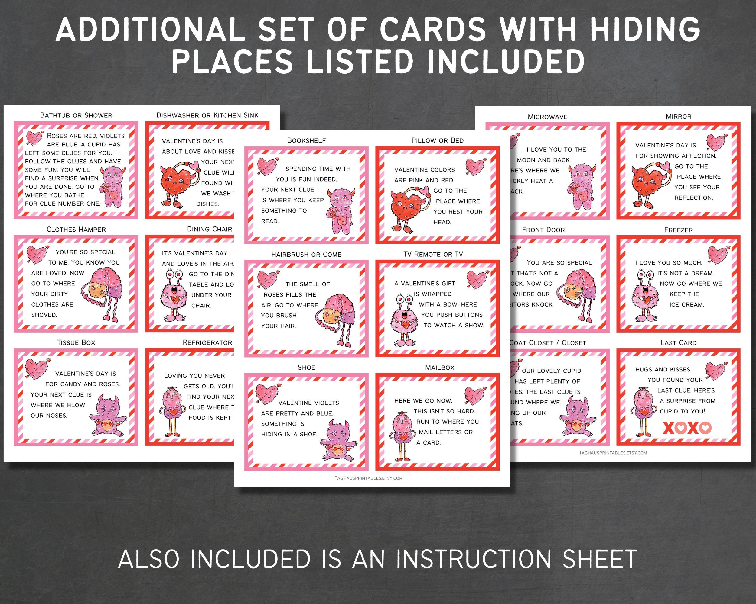 Valentines Day Scavenger Hunt for Kids, Home Treasure Hunt for Kids ...