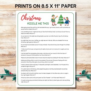 Christmas Riddle Me This, Christmas Party Game, Christmas Trivia Game ...