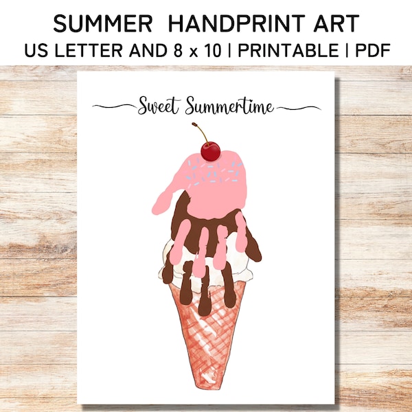 Ice Cream Cone Handprint - Etsy