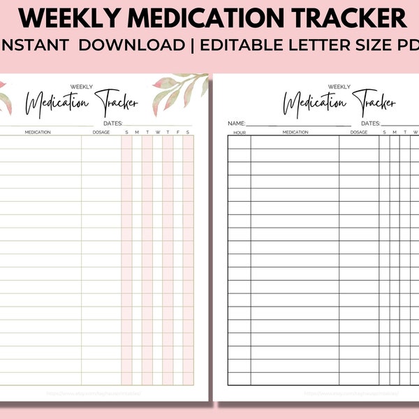 Medication Log - Etsy