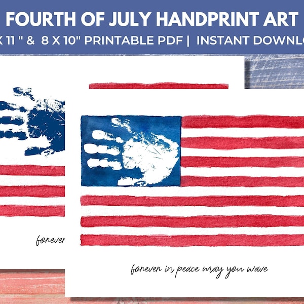 Fourth of July Handprint Craft - Etsy