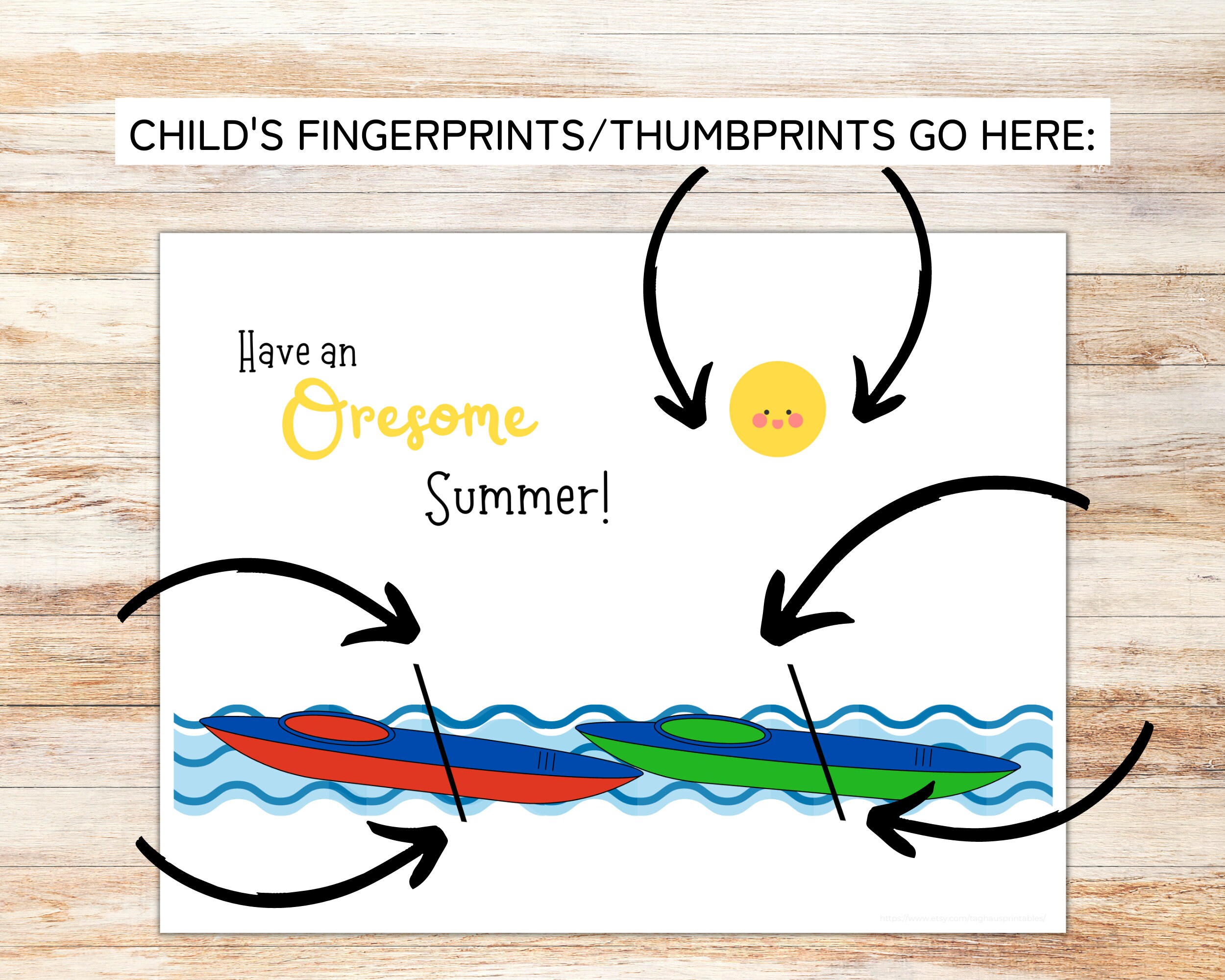 Summer Handprint Art Bundle Handprint Craft Fingerprint Art - Etsy