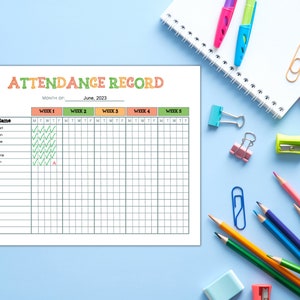 Editable Daycare Attendance Sheet for Preschool, Home School and in ...