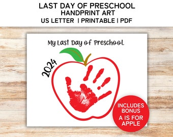 Last Day of Daycare Handprint Art, Last Day of School, Handprint Craft ...