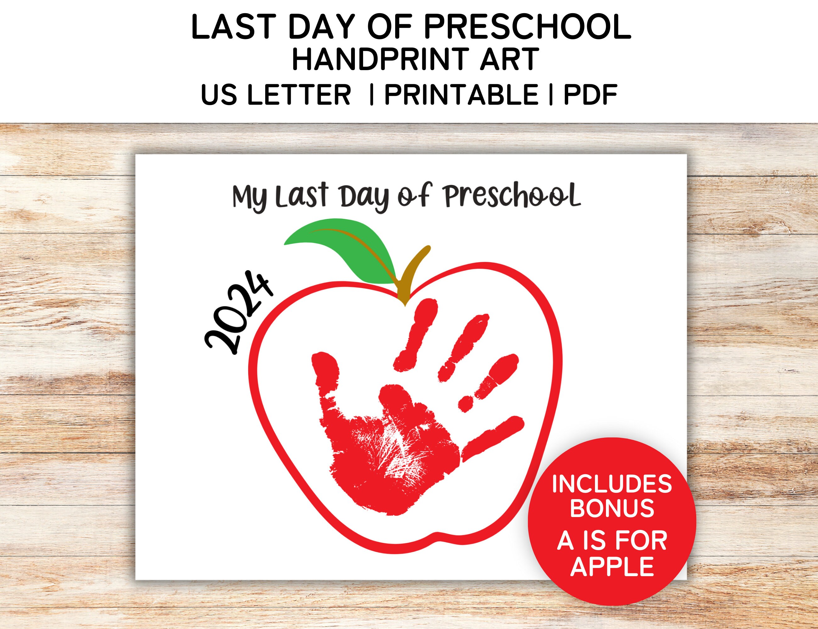 Last Day of Preschool Handprint Art, Last Day of School, Handprint ...